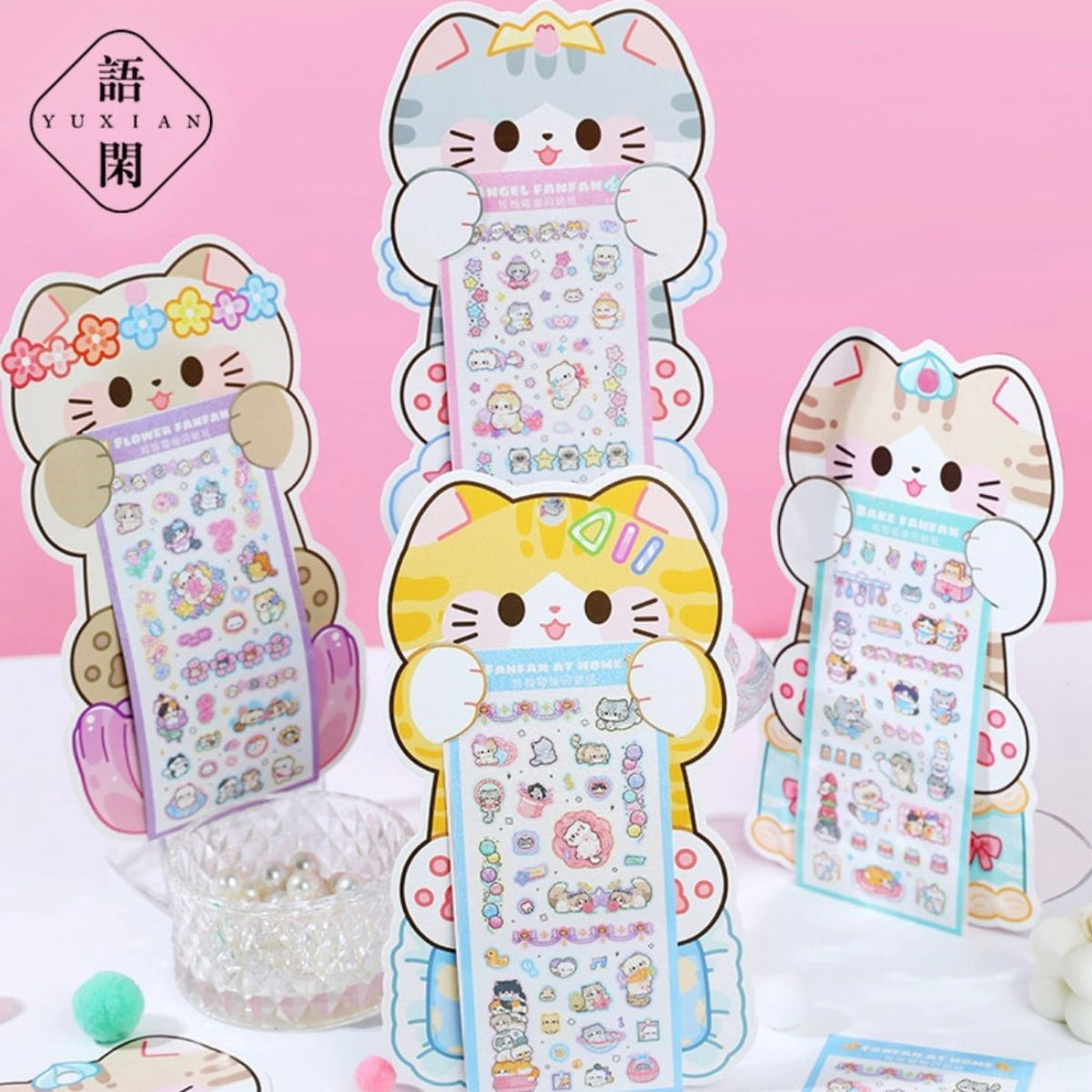 Set 2 Láminas De Stickers “Gatito”