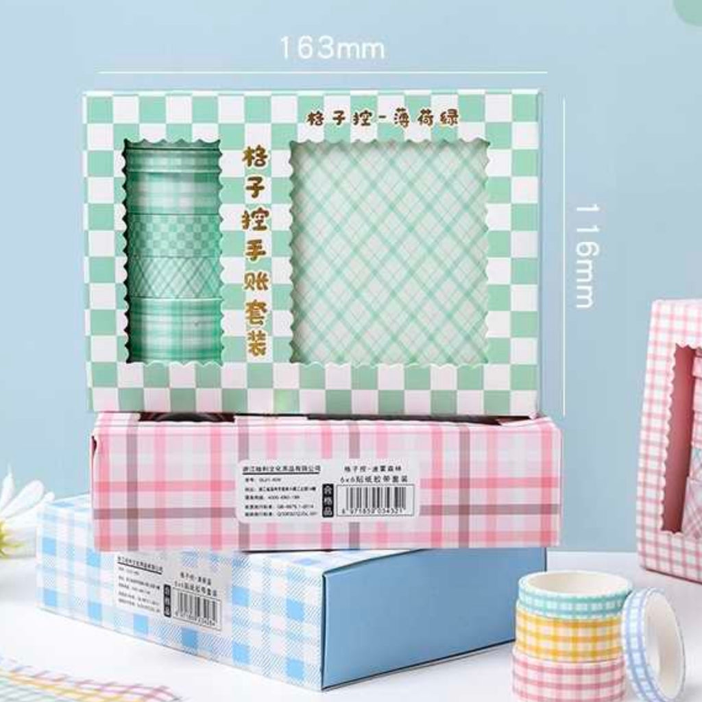 Set 6 Washi Tape y 6 Stickers Decorativos.